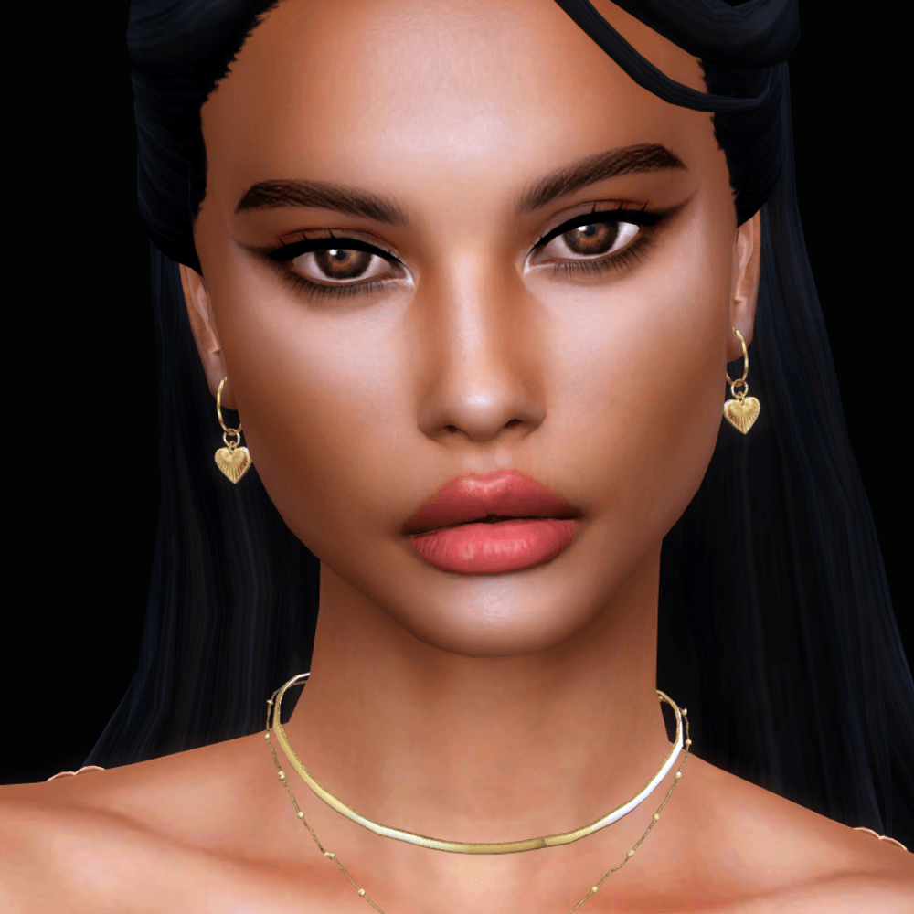 Blushing Love- Heart Hoop Earrings - Gallery - The Sims 4 Create a Sim ...