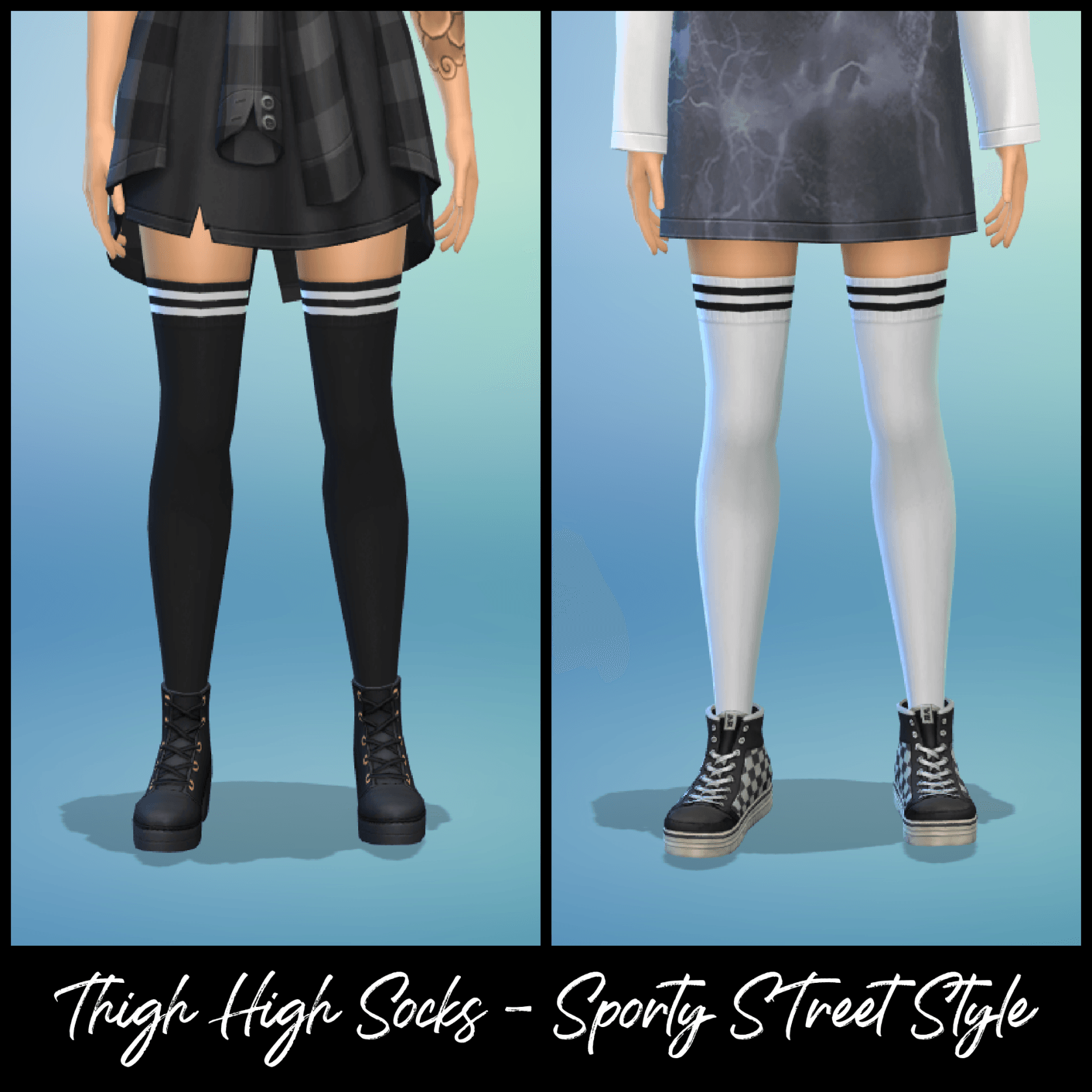 Thigh High Socks - Sporty Street Style - The Sims 4 Create a Sim ...