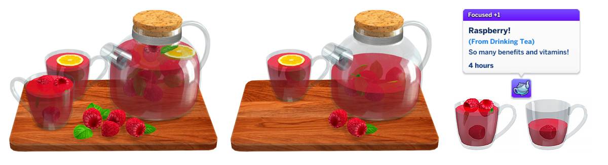 Herbal Tea and Raspberry Tea - The Sims 4 Mods - CurseForge