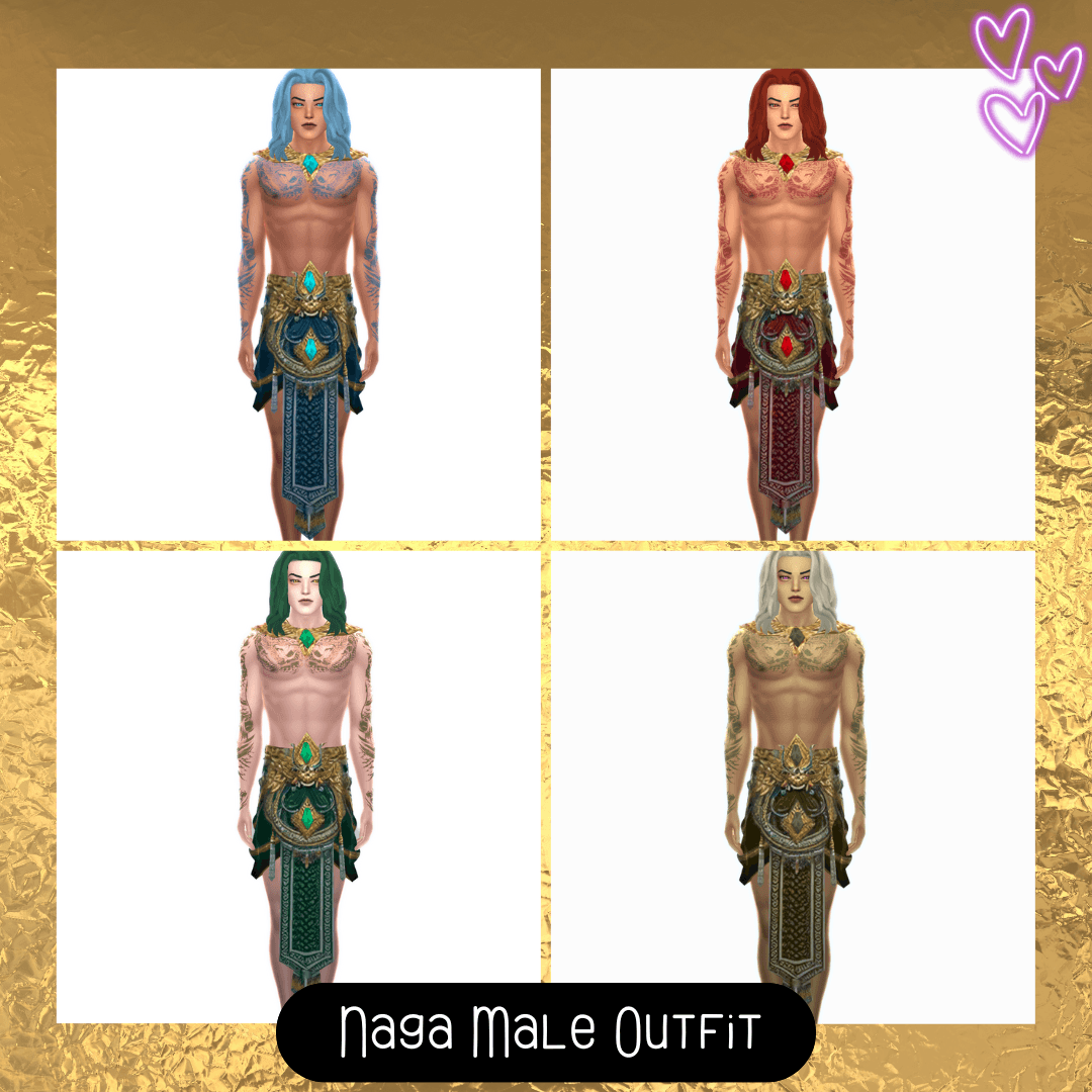 [JBTN] Naga Male Outfit - Gallery - The Sims 4 Create a Sim - CurseForge