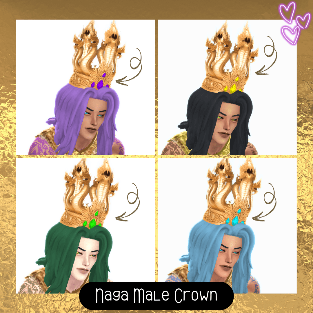 [JBTN] Naga Male Crown - Gallery - The Sims 4 Create a Sim - CurseForge