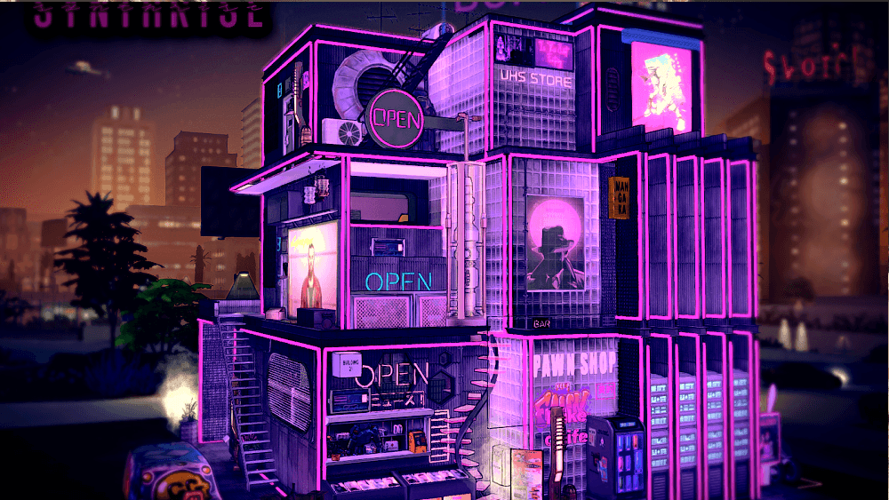 Synthrise – Neon Dreams in a Dystopian Future - Gallery - The Sims 4 ...