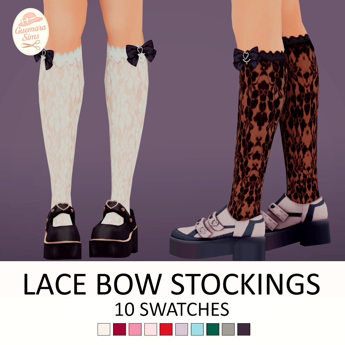 Lace Bow Stockings - Gallery - The Sims 4 Create a Sim - CurseForge