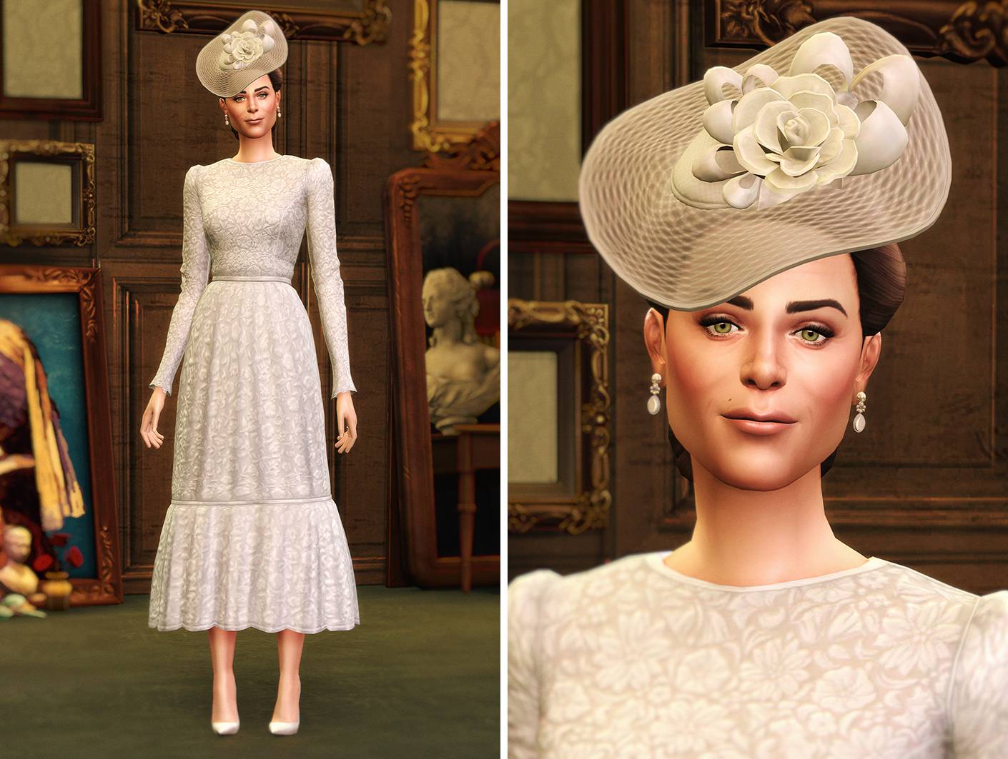 Princess of XVIII - Dresses & Fascinator Hat Set - The Sims 4 Create a ...
