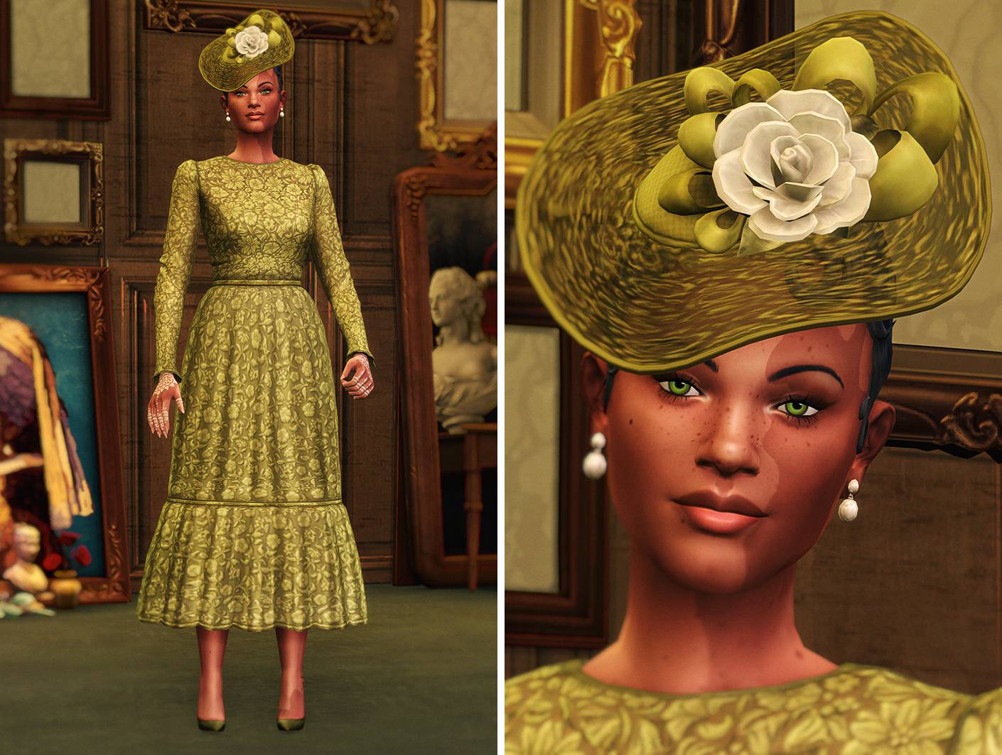 Princess of XVIII - Dresses & Fascinator Hat Set - The Sims 4 Create a ...