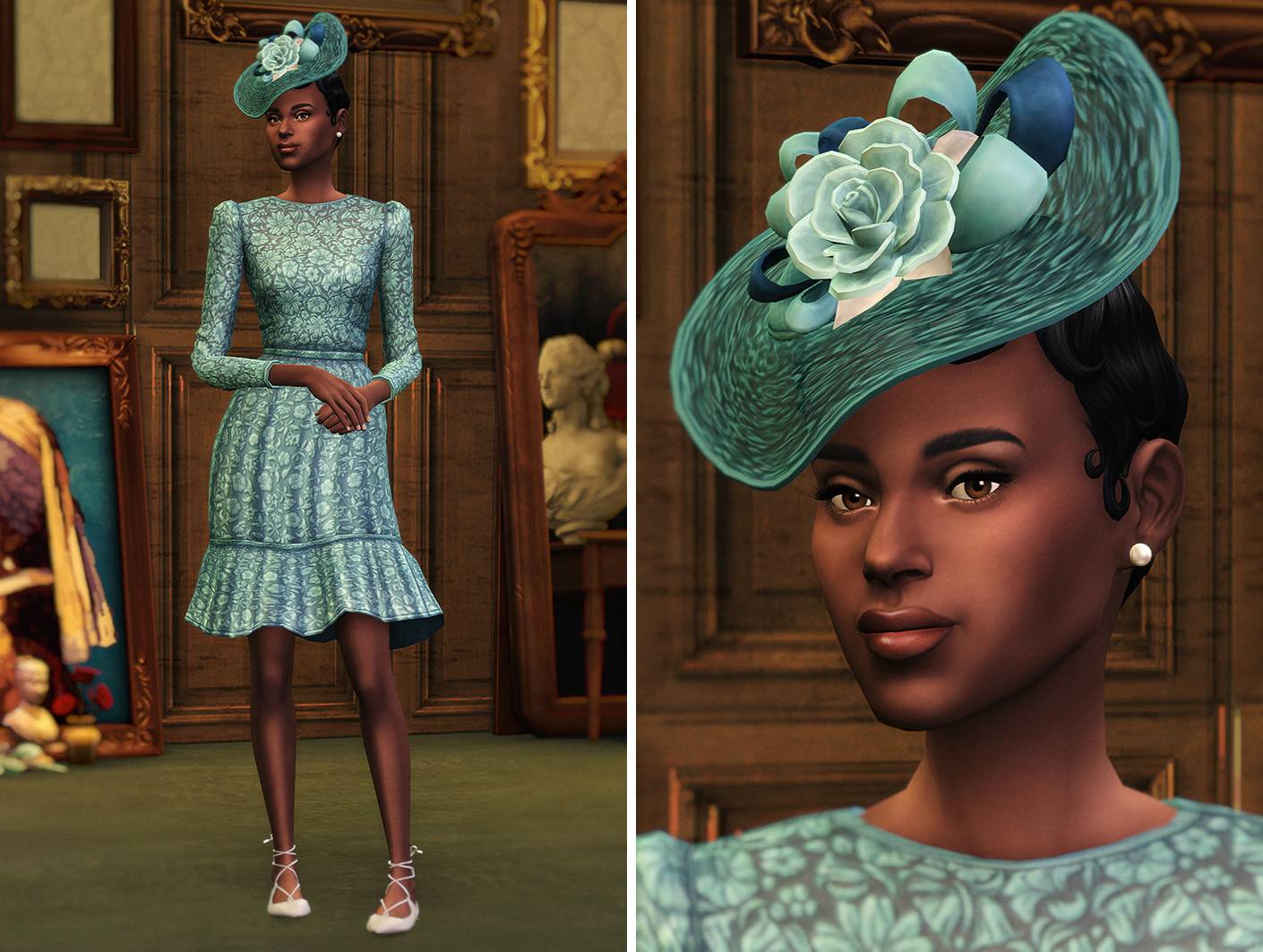 Princess of XVIII - Dresses & Fascinator Hat Set - The Sims 4 Create a ...