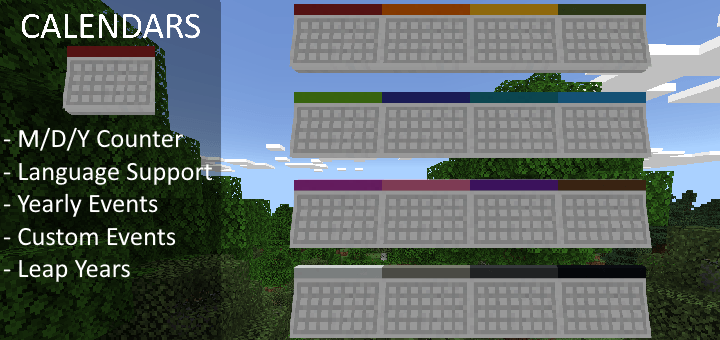 Calendars - Minecraft Bedrock Addons - CurseForge