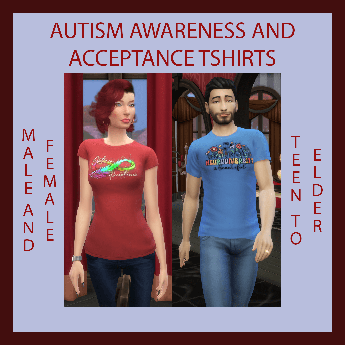 Autism Awareness and Acceptance TShirts - MF TE - Gallery - The Sims 4 ...