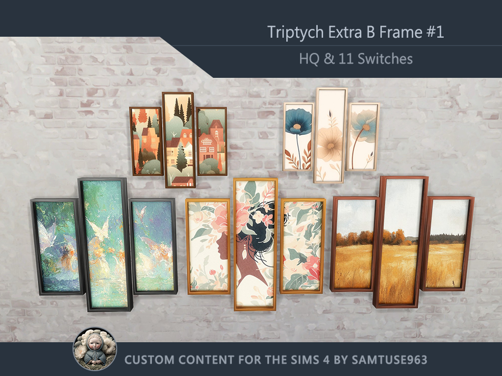 HQ Triptych Extra B Frame #1 Samtuse963 - The Sims 4 Build / Buy - CurseForge