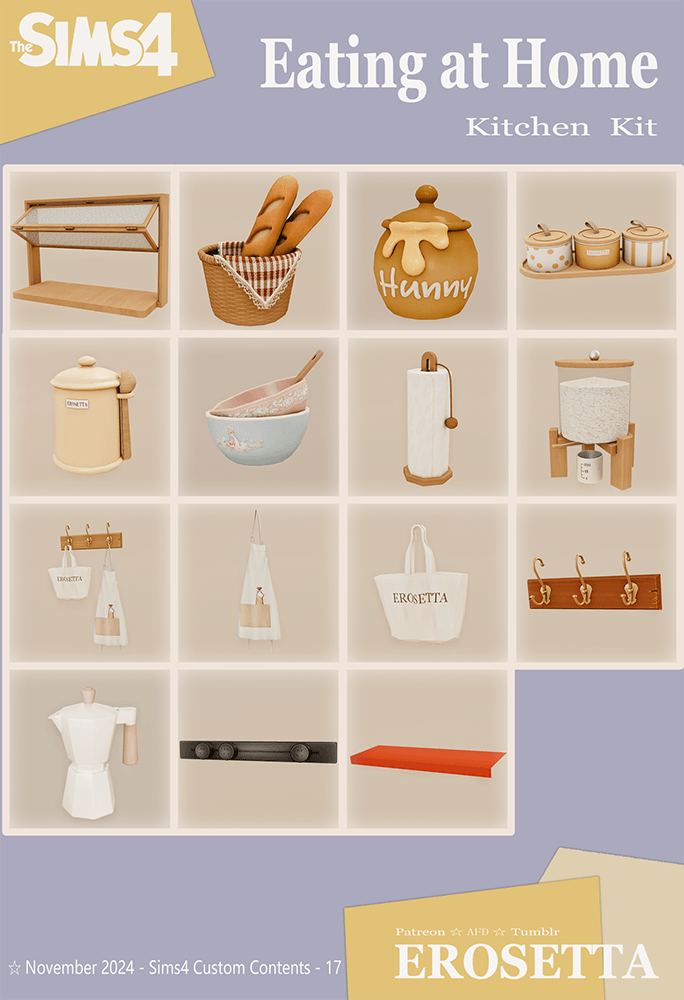[ERosetta]Eating at Home - Kitchen Stuff - The Sims 4 Build / Buy ...