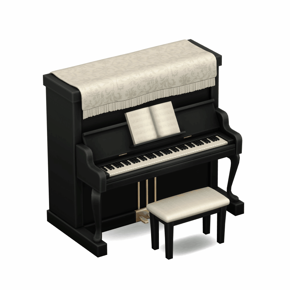 GUA_Echoes of Bygone Days Upright Piano - Gallery - The Sims 4 Build / Buy - CurseForge