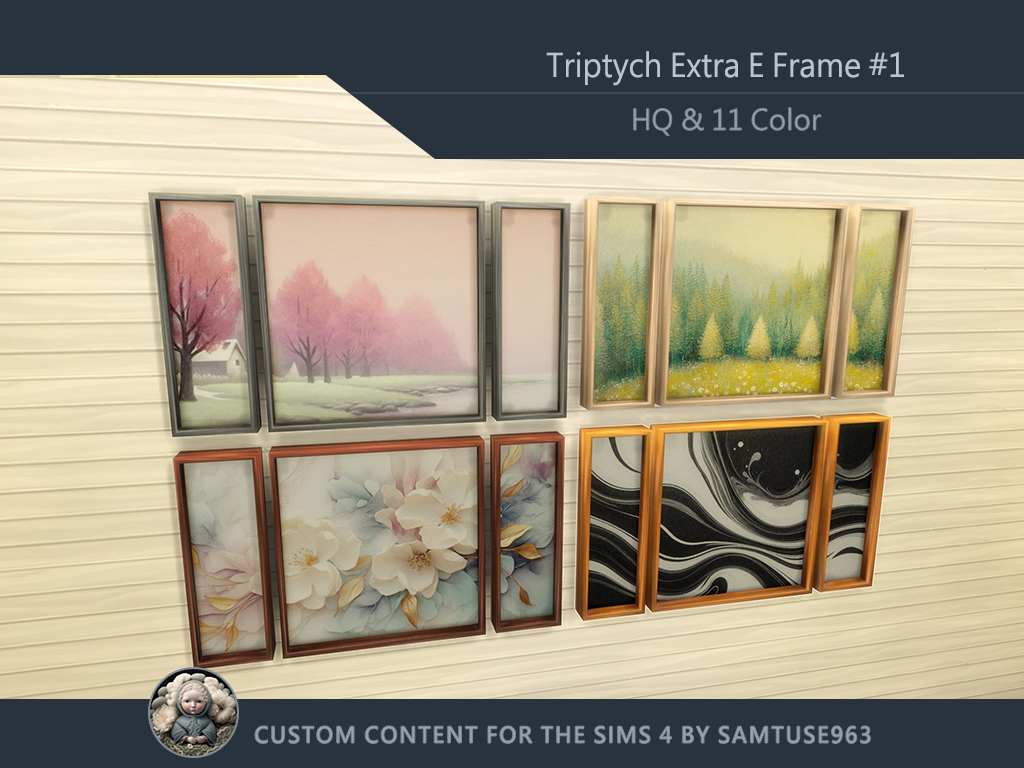 HQ Triptych Extra E Frame #1 Samtuse963 - The Sims 4 Build / Buy - CurseForge