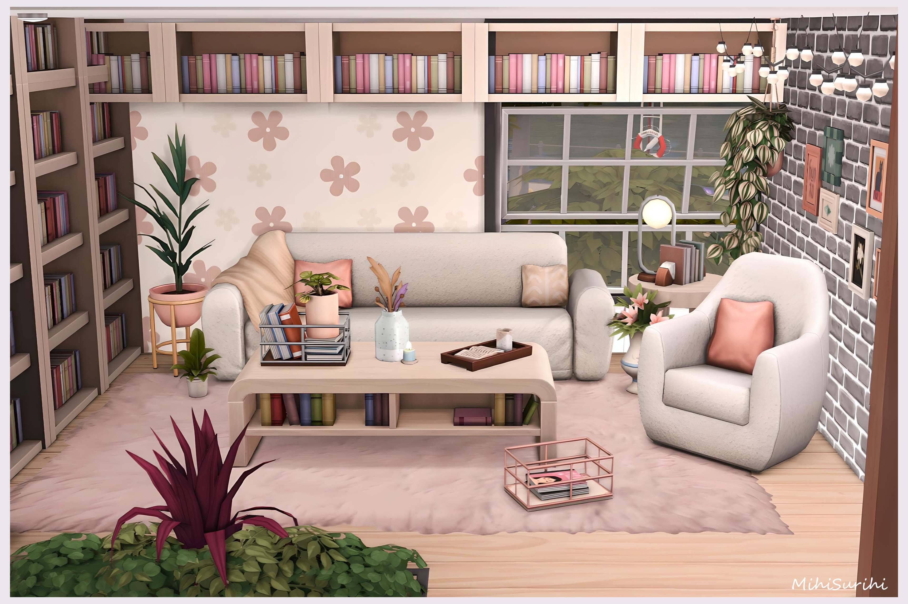 Luina Book Nook Room NO CC - The Sims 4 Rooms / Lots - CurseForge