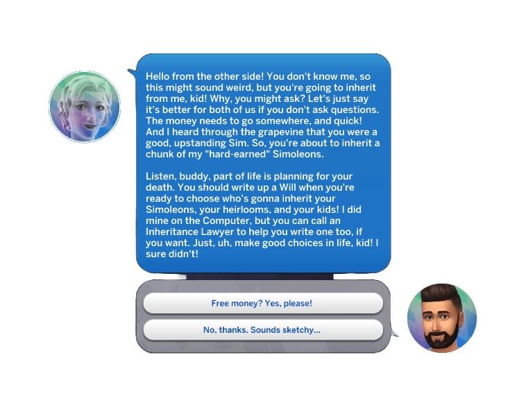 No Will Reminder Call - The Sims 4 Mods - CurseForge