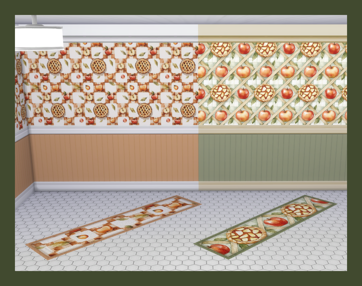 Garden Bounty Walls and Rug Runners - 6 Patterns - Gallery - The Sims 4 ...