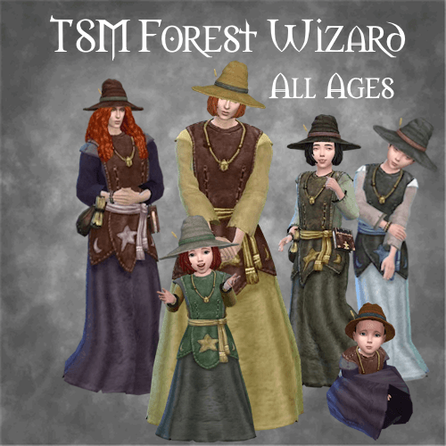 TSM Forest Wizard Robe for All Ages - Gallery - The Sims 4 Create a Sim ...