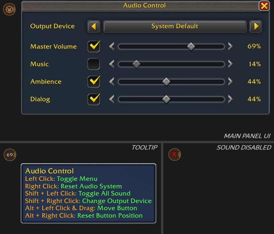Audio Control - World of Warcraft Addons - CurseForge