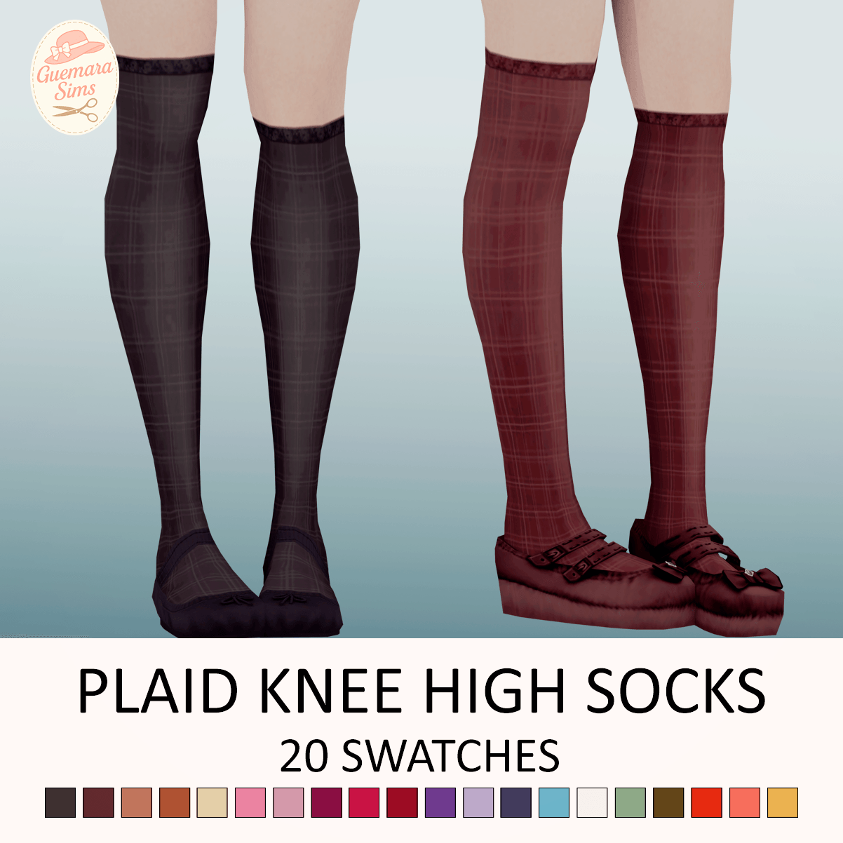 Plaid Knee-High Socks - Gallery - The Sims 4 Create a Sim - CurseForge