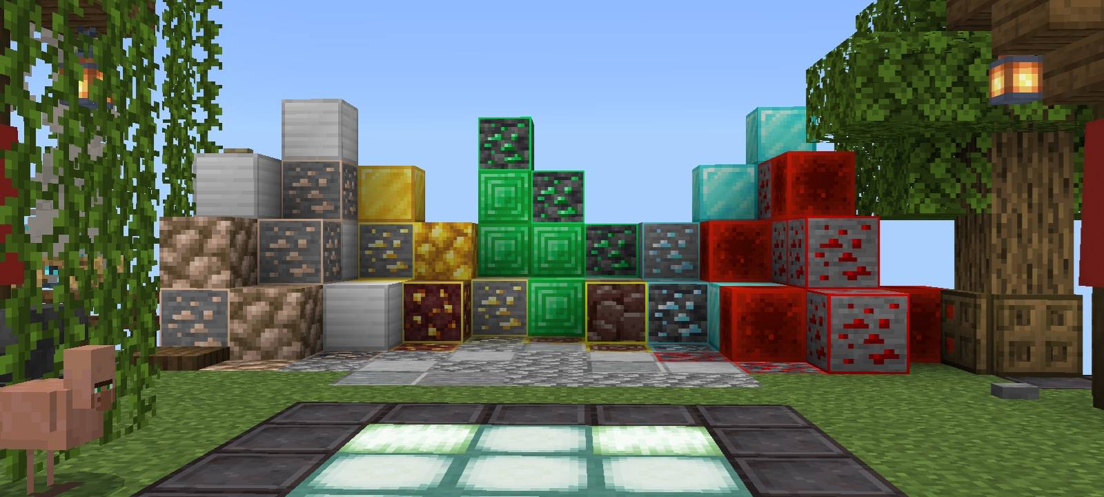 Sharp Outline ores + classic - Gallery - Minecraft Bedrock Texture ...