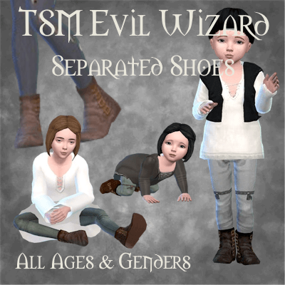 TSM Evil Wizard - Separated Shoes for All Ages - Gallery - The Sims 4 ...