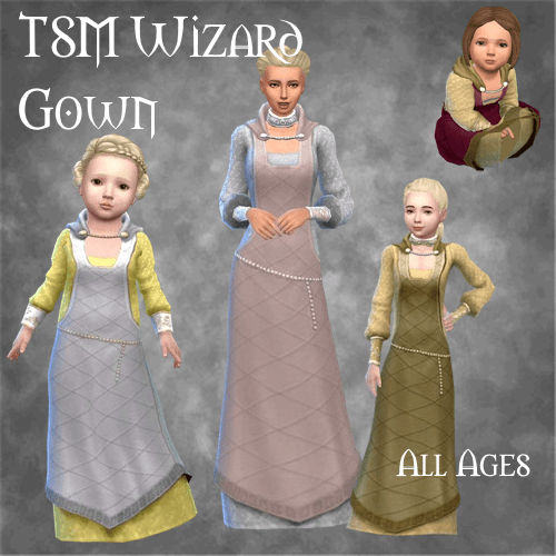 TSM Wizard Gown for All Ages - Gallery - The Sims 4 Create a Sim ...