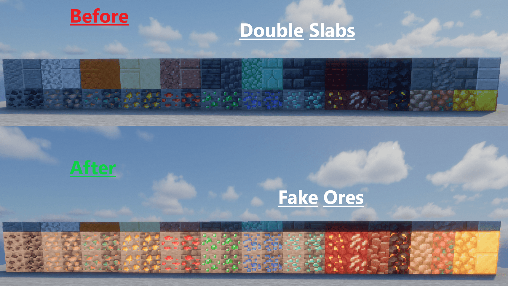 Glowing Fake Ores - Gallery - Minecraft Resource Packs - CurseForge