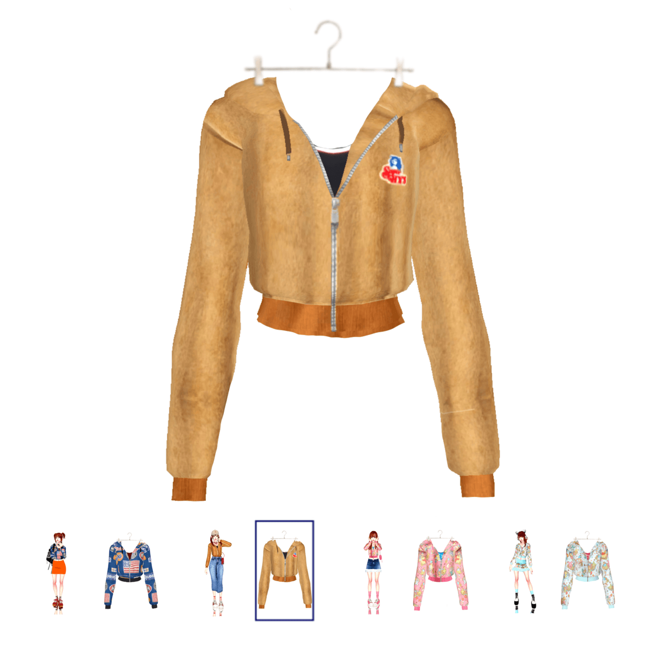 C / Y2K Hooded sweat 4color - Gallery - The Sims 4 Create a Sim ...