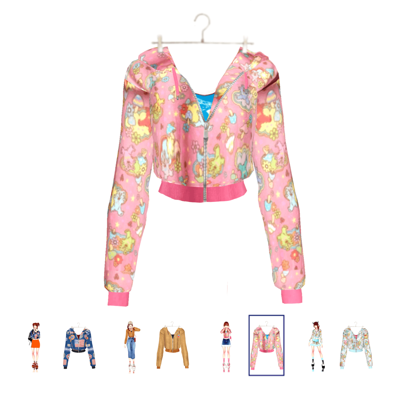 C / Y2K Hooded sweat 4color - Gallery - The Sims 4 Create a Sim ...