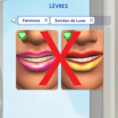 Luxury party Lipsticks hider - Gallery - The Sims 4 Create a Sim ...