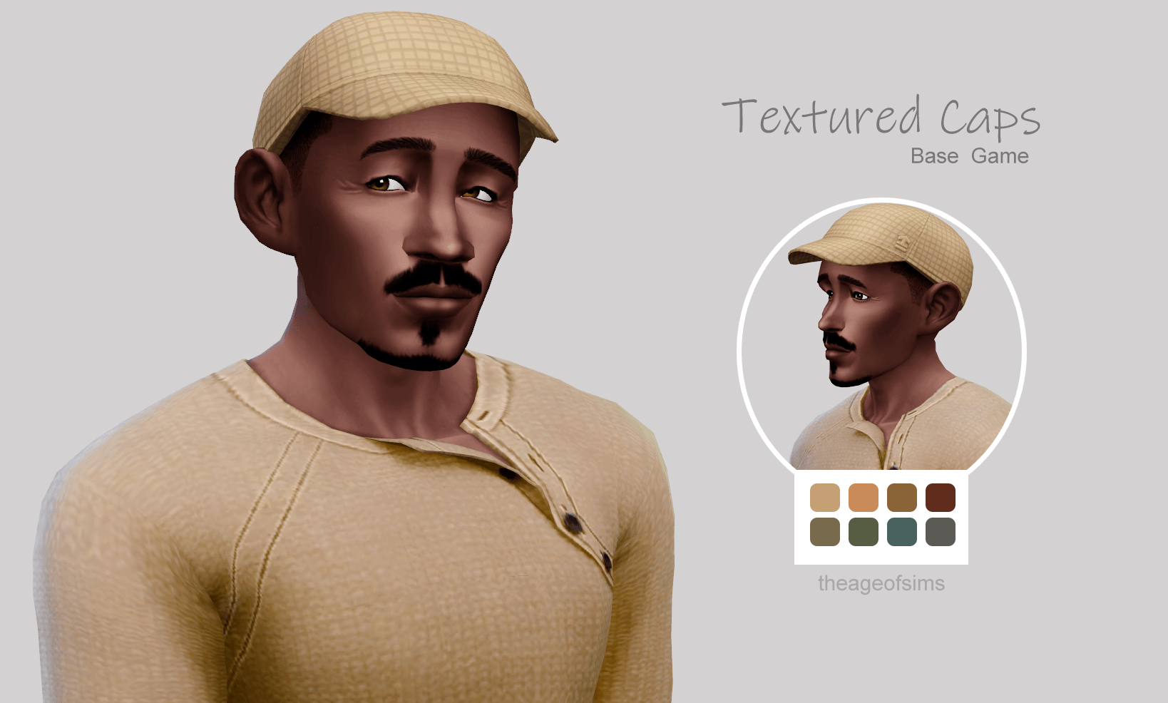 Textured Base Game Caps - Gallery - The Sims 4 Create a Sim - CurseForge