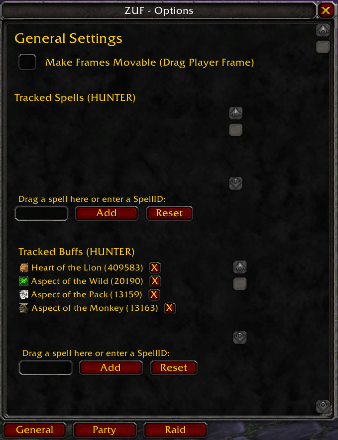 Zindure's Unit Frames - World of Warcraft Addons - CurseForge