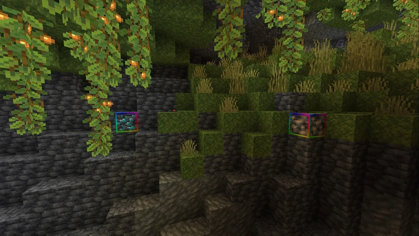 Animated Outlined Ores — Bedrock Edition - Minecraft Bedrock Texture Packs - CurseForge