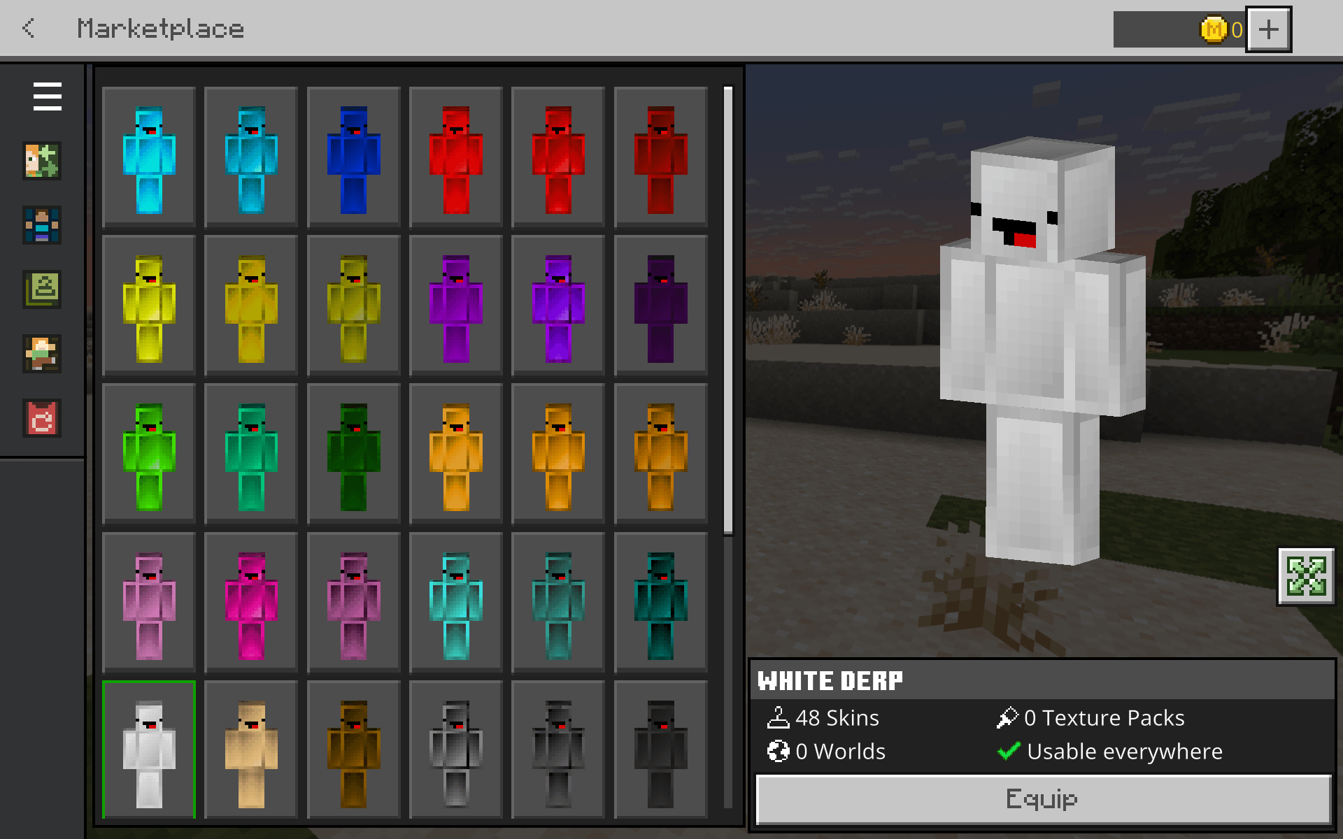 Shiny Derps - Minecraft Bedrock Skins - CurseForge