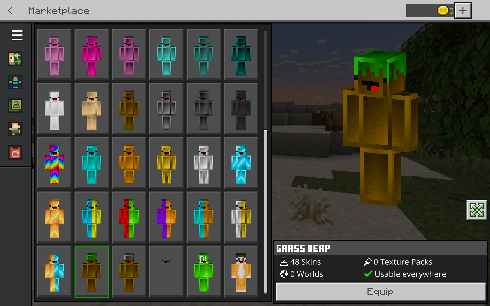 Shiny Derps - Minecraft Bedrock Skins - CurseForge