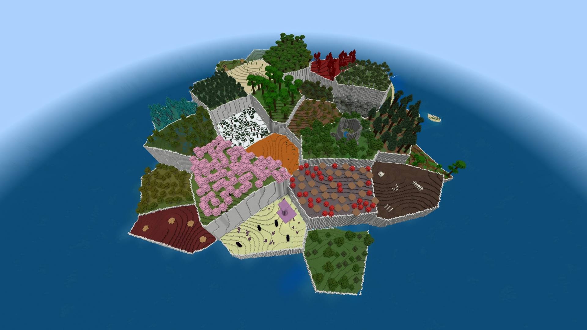 Multi-Biome Survival Island - Gallery - Minecraft Bedrock Maps - CurseForge