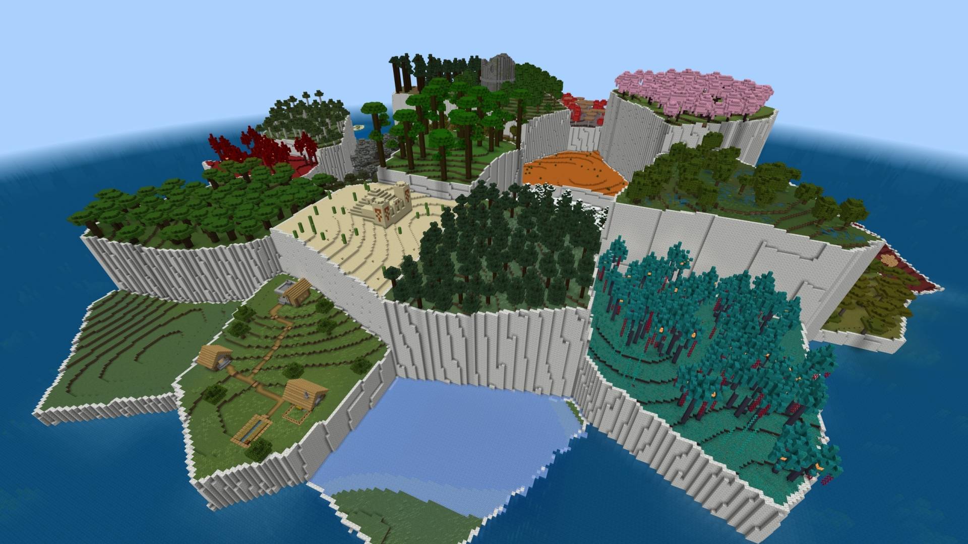 Multi-Biome Survival Island - Gallery - Minecraft Bedrock Maps - CurseForge