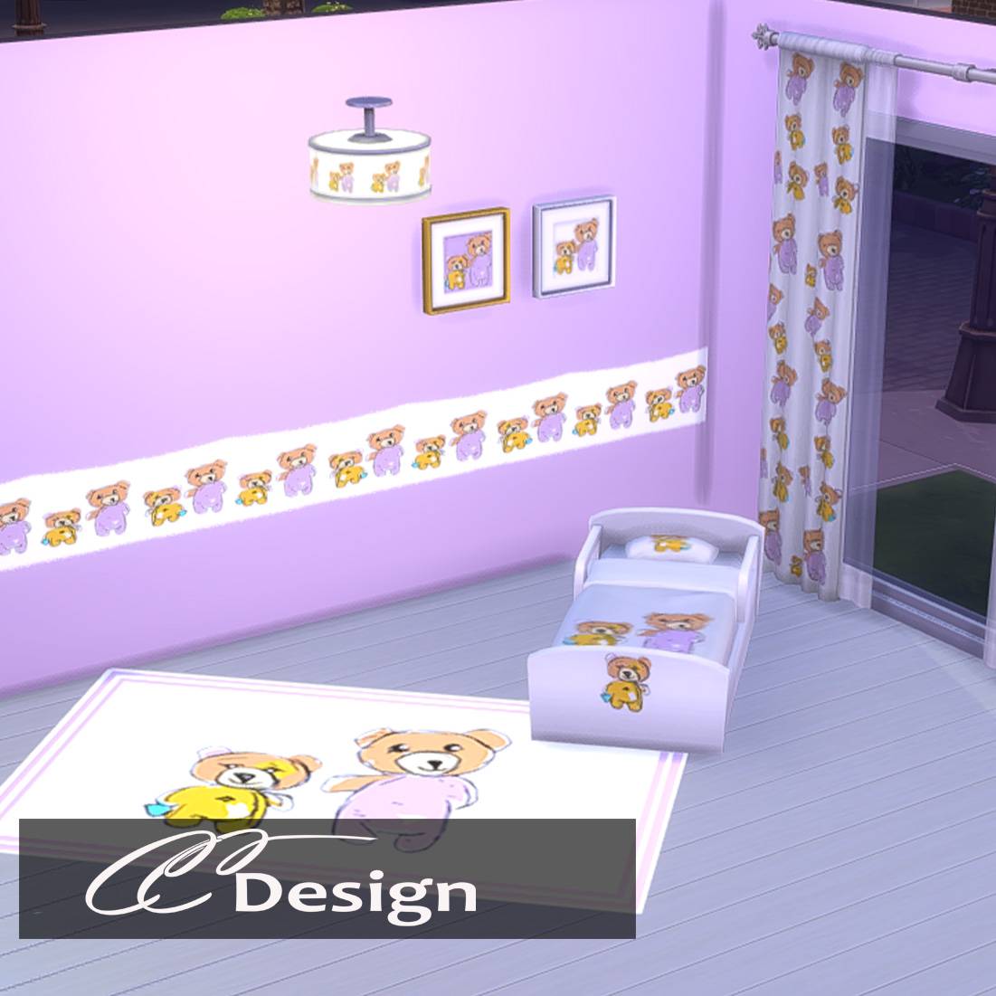 seven brand-new bear-patterned items for children's rooms - The Sims 4 ...