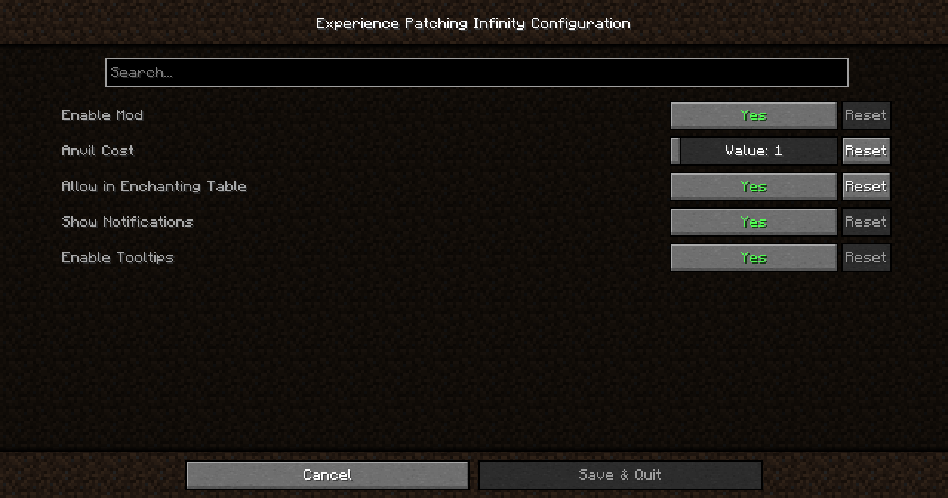 Experience Patching Infinity - Gallery - Minecraft Mods - CurseForge