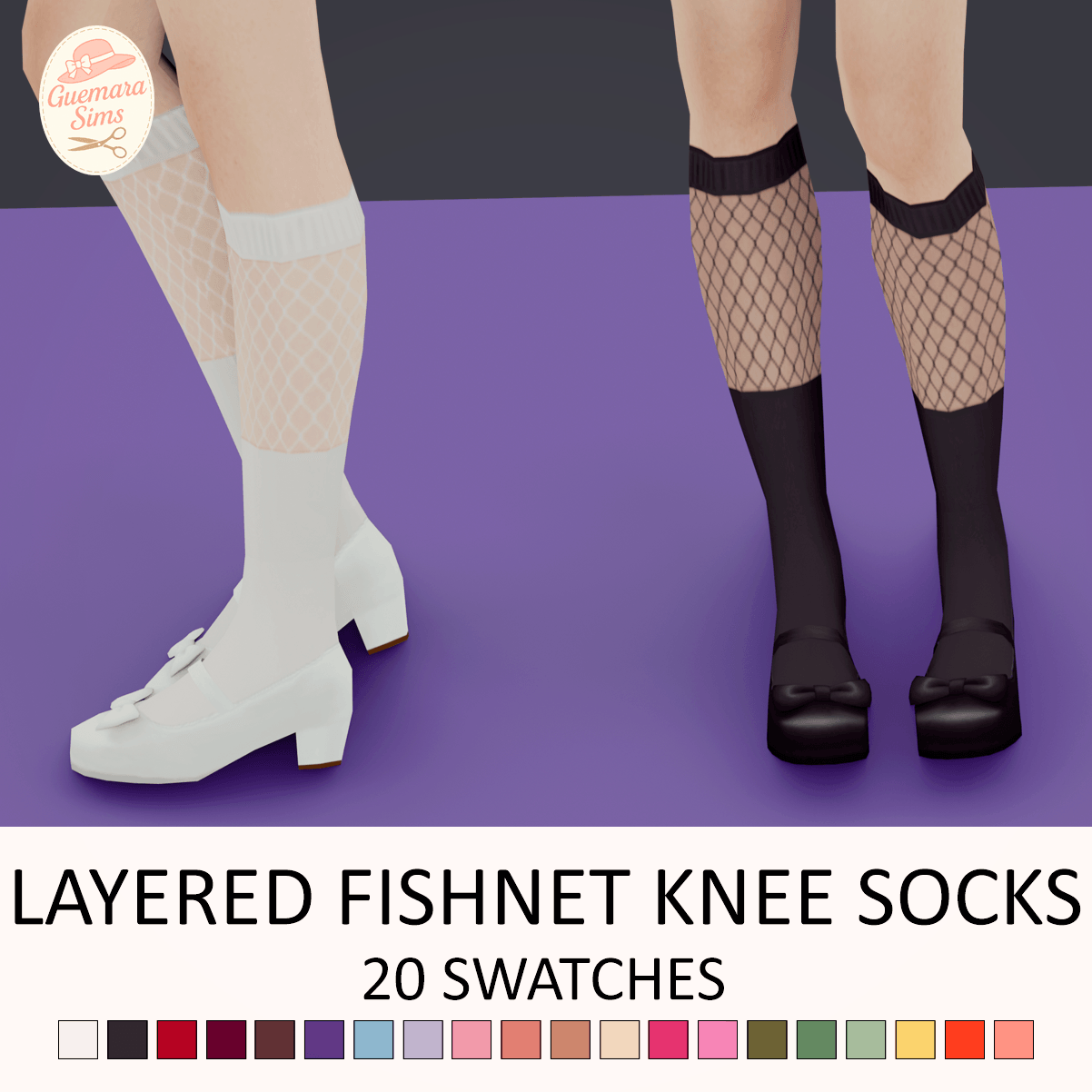 Layered Fishnet Knee Socks - Gallery - The Sims 4 Create a Sim - CurseForge