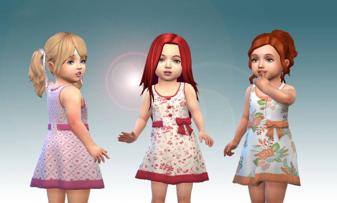 Dress Button Bow for Toddlers - Gallery - The Sims 4 Create a Sim ...