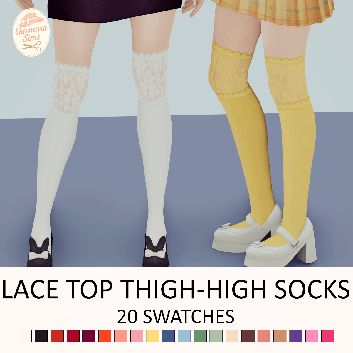 Lace Top Thigh-High Socks - Gallery - The Sims 4 Create a Sim - CurseForge