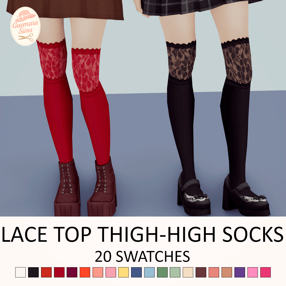 Lace Top Thigh-High Socks - Gallery - The Sims 4 Create a Sim - CurseForge