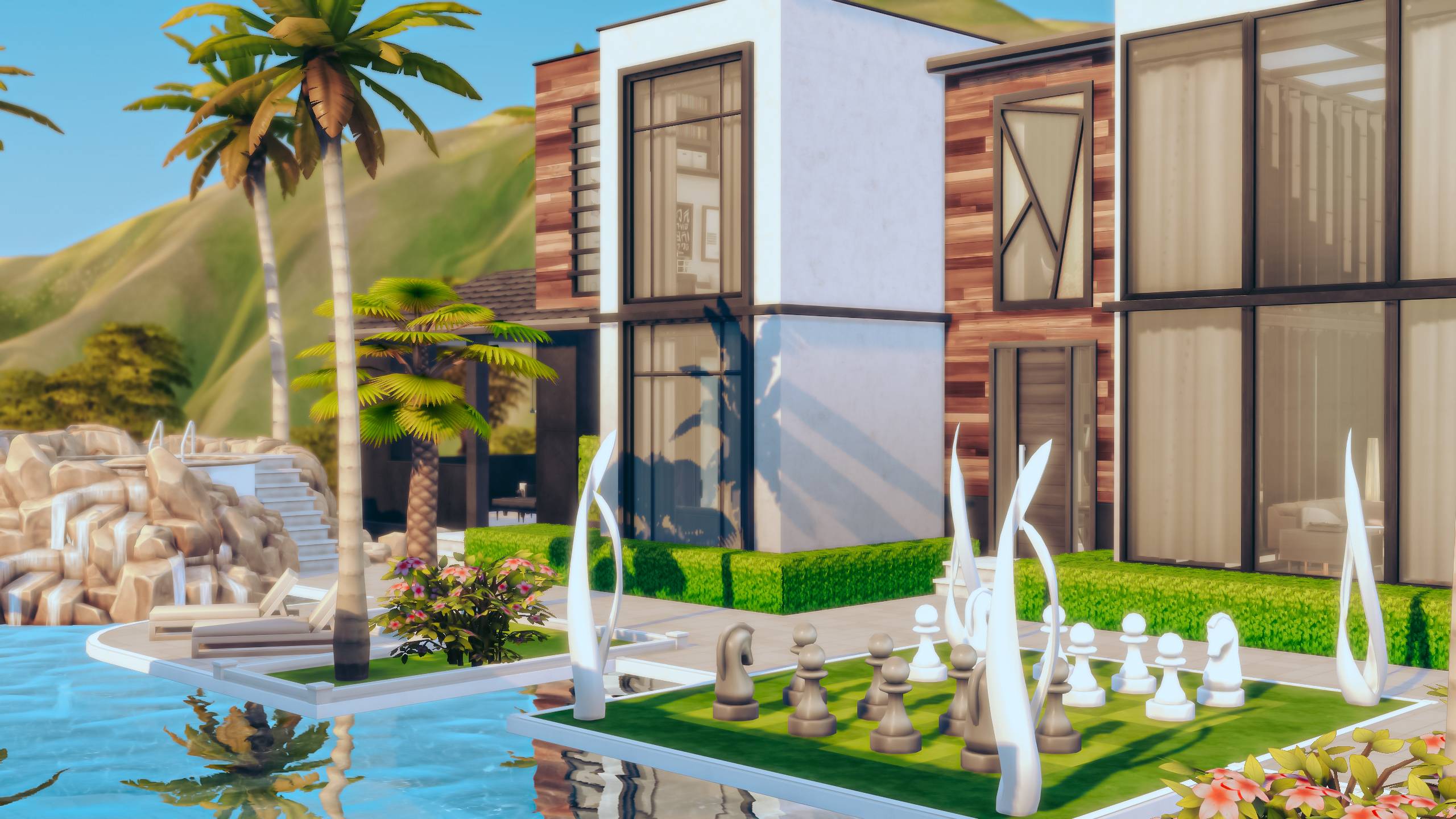 Modern Mega Mansion | NO CC - Gallery - The Sims 4 Rooms / Lots ...