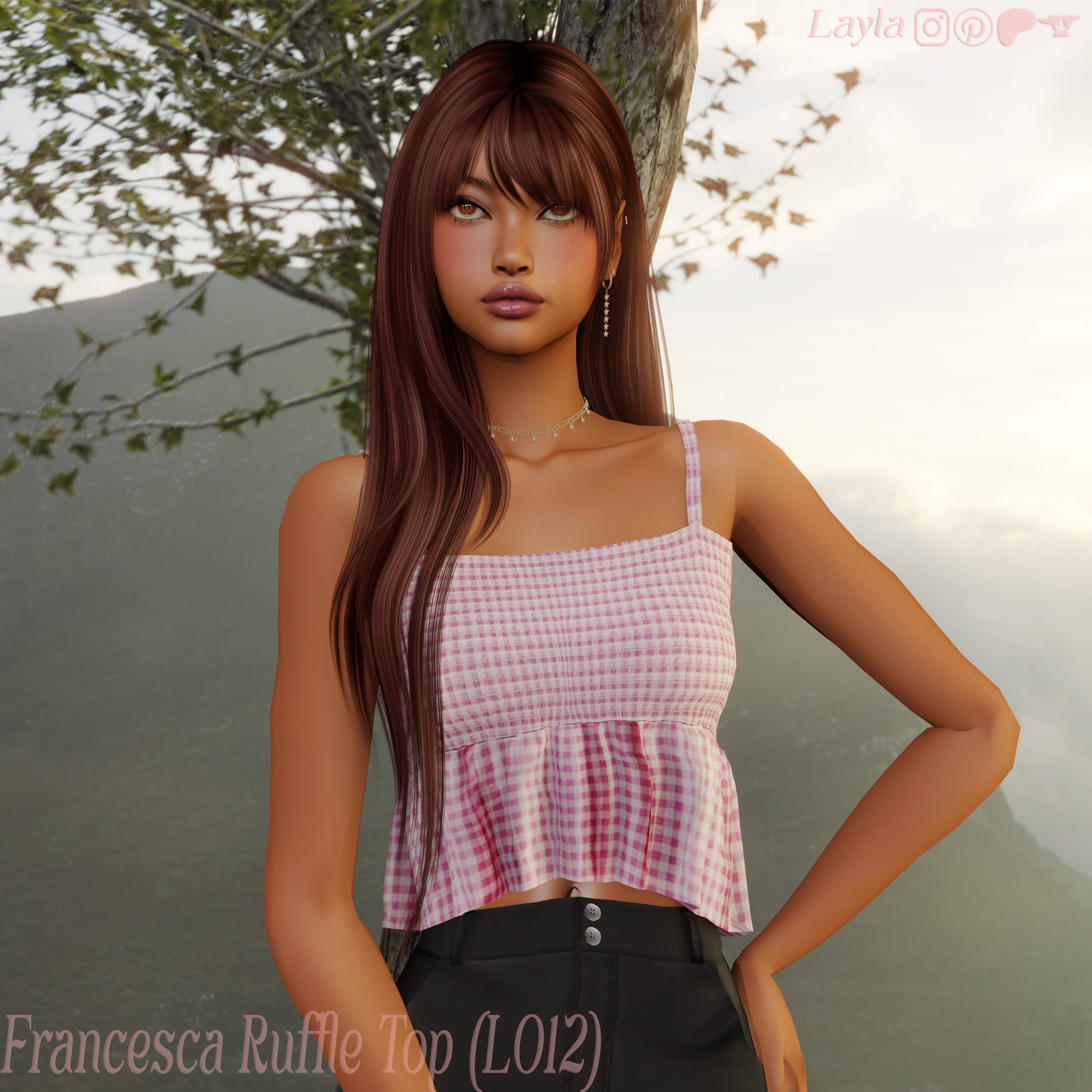Layla - Cropped Ruffle Top (L020) - Gallery - The Sims 4 Create a Sim ...