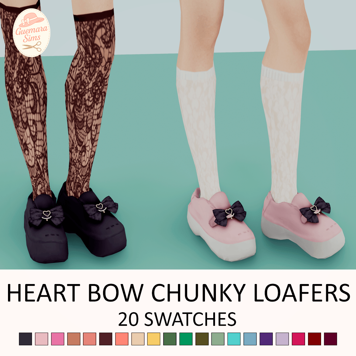 Heart Bow Chunky Loafers - Gallery - The Sims 4 Create a Sim - CurseForge