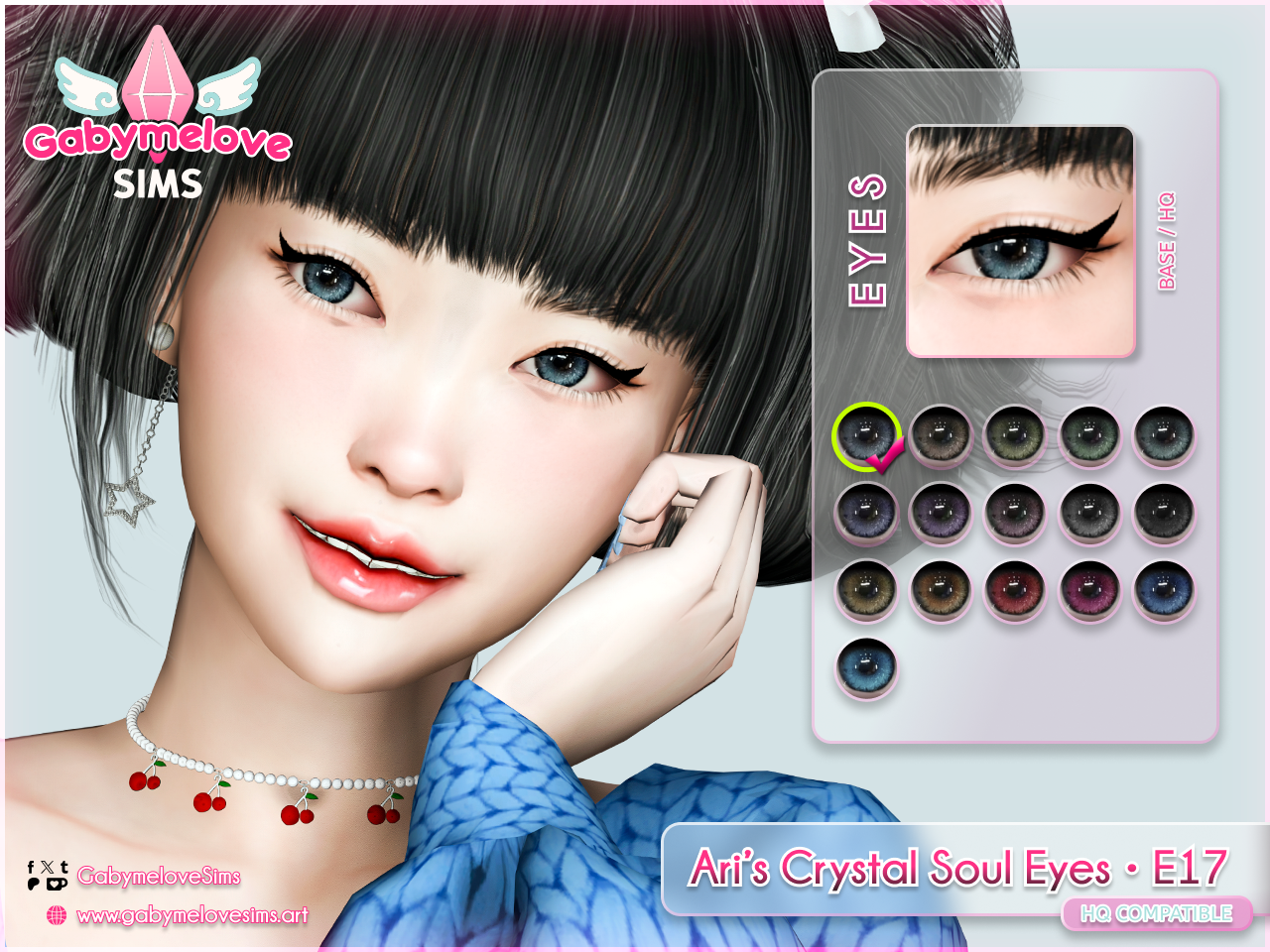 Ari's Crystal Soul Eyes • E17, contact lenses [HQ compatible] - The Sims 4 Create a Sim - CurseForge