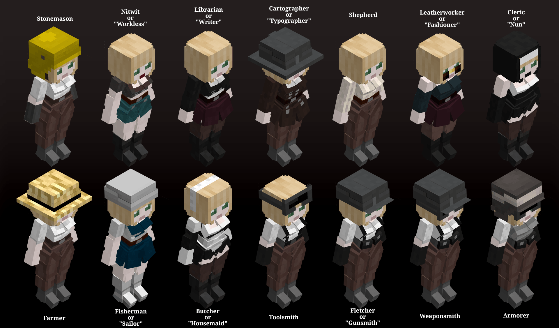 Village girls TP - Minecraft Bedrock Texture Packs - CurseForge