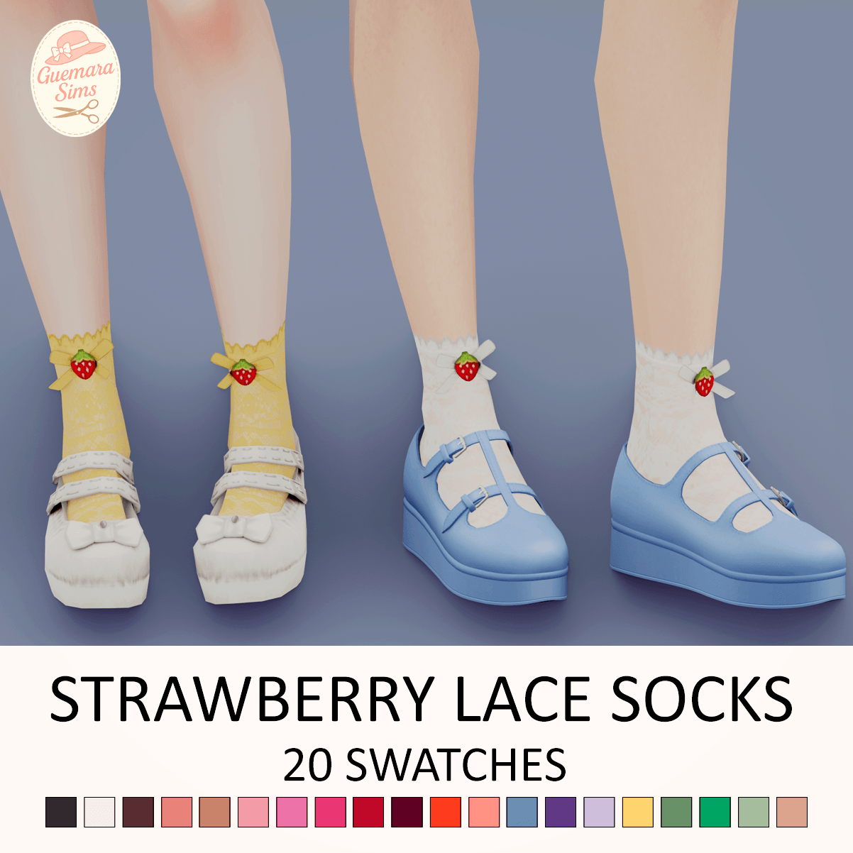 Strawberry Lace Socks - Gallery - The Sims 4 Create a Sim - CurseForge