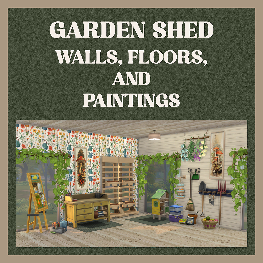 Garden Shed - Walls Floors Paintings - Gallery - The Sims 4 Build / Buy ...