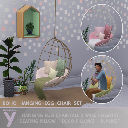 Boho Hanging Egg Chair Set - Gallery - The Sims 4 Build / Buy - CurseForge